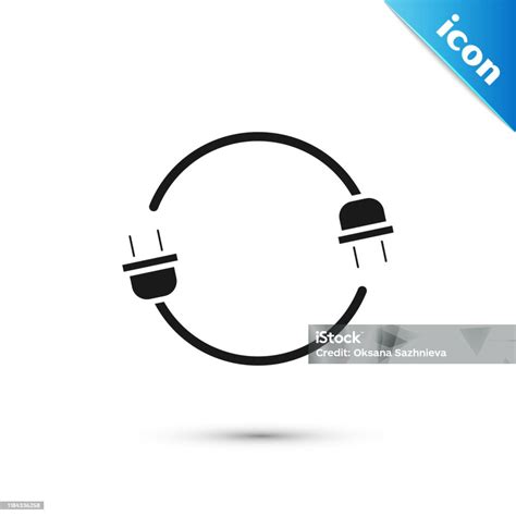 흰색 배경에 격리 된 검은 색 전기 플러그 아이콘입니다 연결 및 전기의 분리의 개념 벡터 일러스트레이션 개념에 대한 스톡 벡터 아트 및 기타 이미지 Istock