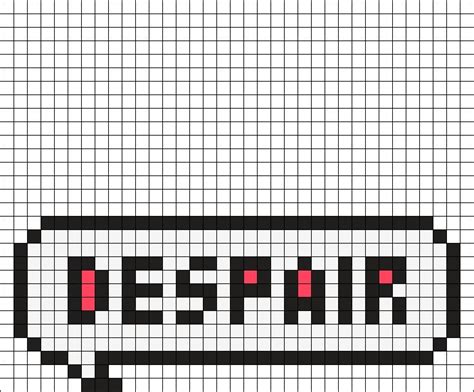 Despair Text Box Kandi Pattern Pearler Bead Patterns Kandi Patterns