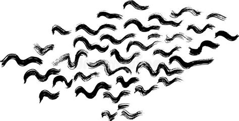 Ink Dry Brush Wavy Pattern Stock Illustration Illustration Of Background 270058538