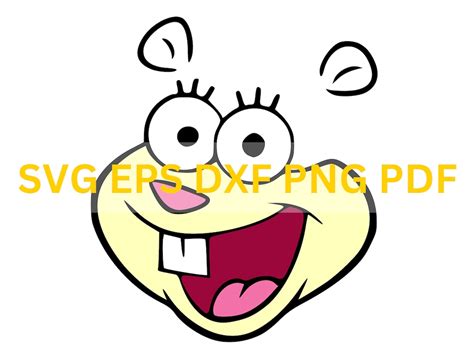 Sandy Cheeks Svg Sandy Cheeks Face Sandy Cheeks Clip Art Cricut Sponge Bob Tshirt Print