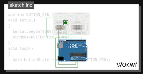 quinsanos push button down resistor wokwi arduino and esp32 simulator