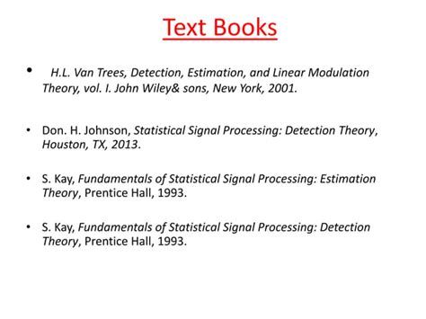 Detectionandestimation Lecture 1pdf Physics Science