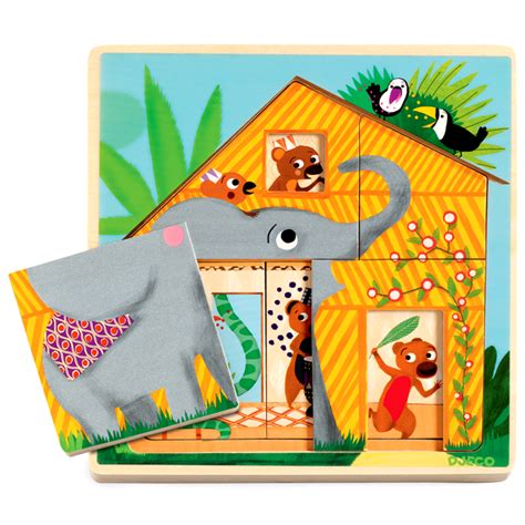 Djeco Layered Puzzle Cabana Dj01484 Young At Heart