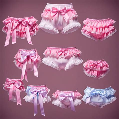 Frilly Girly Shiny Satin Sissy Panties With Ribbon By Sissynadine On