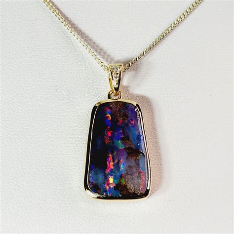 Gold Opal Pendant Australian Opal Jewellery Online Store