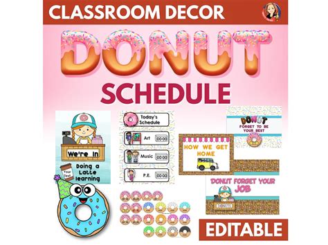 Donut Theme Classroom Schedule And Management Decor Donut Classroom