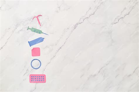 Premium Photo Set Of Contraceptive Methods Sex Education Concept