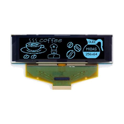 Mcot256064ba Bm Midas Midas Blue Oled Display 256 X 64pixels Cot Parallel Spi Interface 150