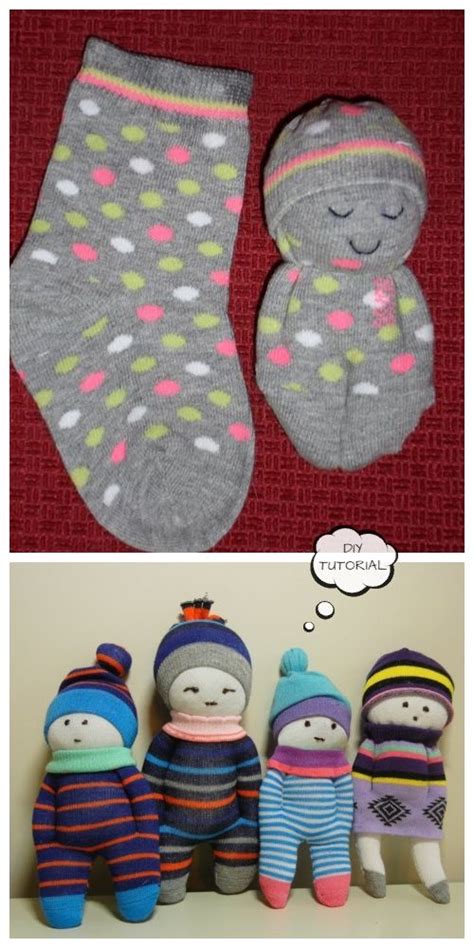 Diy Sock Doll Free Sewing Patterns Video Diy Socks Sock Dolls Diy Sock Toys
