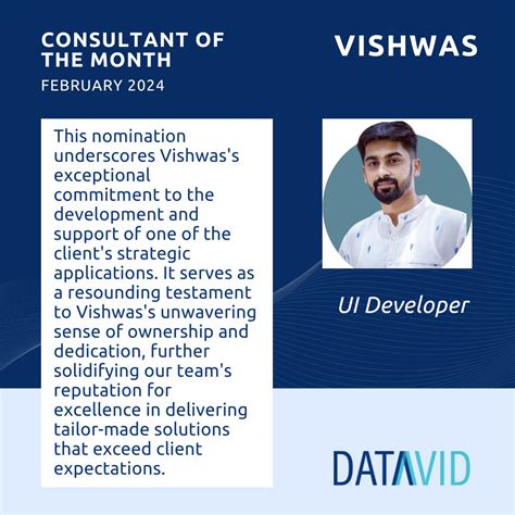 Vishwas On Linkedin 🌟 Honored To Be Named Consultant Of The Month 🌟 Grateful For The
