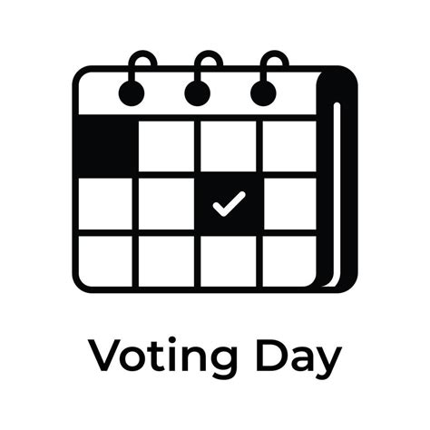 Check Mark On Calendar Showing Concept Icon Of Voting Day Election Day