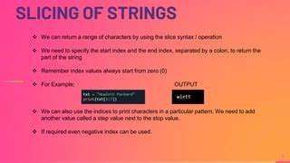 STRINGS IN PYTHON PPTX