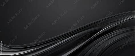 Abstract Black Wave Background With Sleek Elegant Curves Ideal For Modern Design Concepts