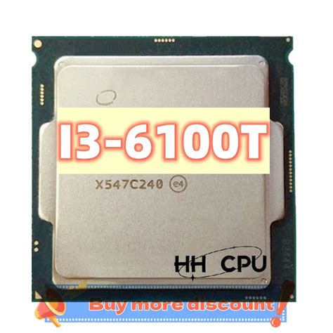 Core I3 6100t I3 6100t 3 2 Ghz Dual Core Quad Thread Cpu Processor 3m 35w 