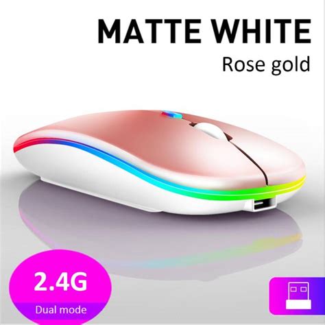 Wireless Mouse Rgb Rechargeable Bluetooth Mouse 24g Silent Mause Ergonomic Mini Mouse Usb