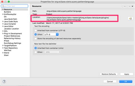 window eclipse projects are not visible in workspace folder stack
