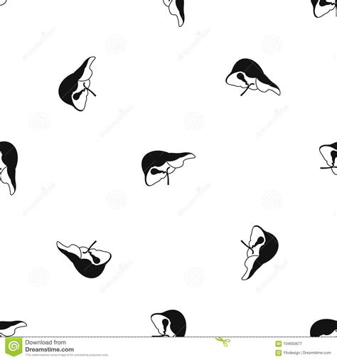 Liver Pattern Seamless Black Stock Vector Illustration Of Digestive Healthy 104650677