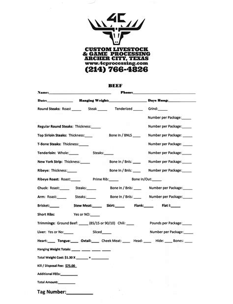 4c Custom Livestock And Game Processing Beef Processing