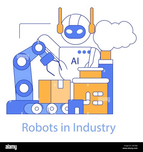 Robots In Industry Concept Advanced Ai In Manufacturing Automation Robotic Arms Handling Tasks