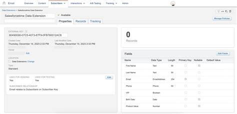 Creating Data Extension In Marketing Cloud Salesforce Time