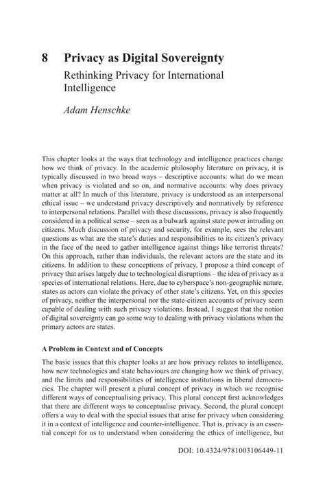 Pdf Privacy As Digital Sovereignty