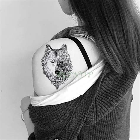 Girl With Wolf Head Tattoo Tumblr