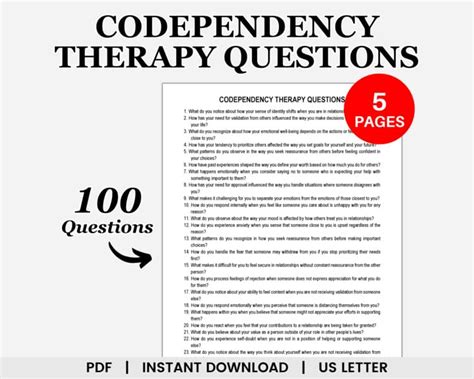 Codependency Therapy Questions Boundary Setting Self Esteem Couples
