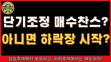 한국증시는 단기조정 미국증시는 하락장 시작입니다 Youtube