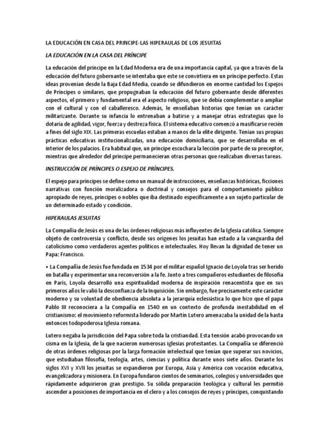 Edu En Casa Del Principe Pdf Sociedad De Jesus Iglesia Católica