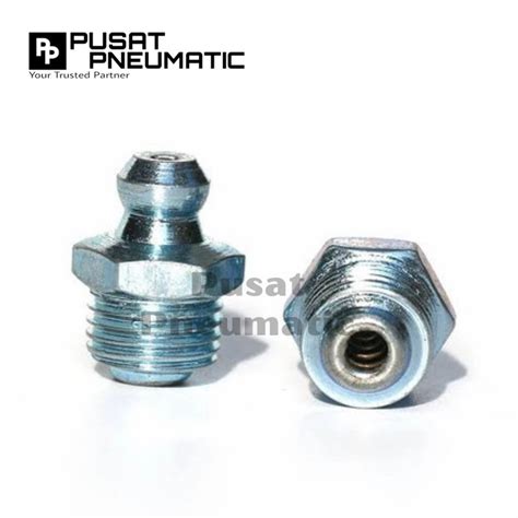 Nepple Gress Nipple Grease Straight Nepel Gris Lurus Pusat Pneumatic