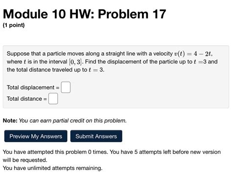 Solved Module HW Problem Point Suppose That A Chegg Com
