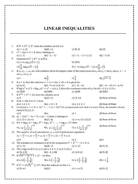 Linear Inequality Pdf