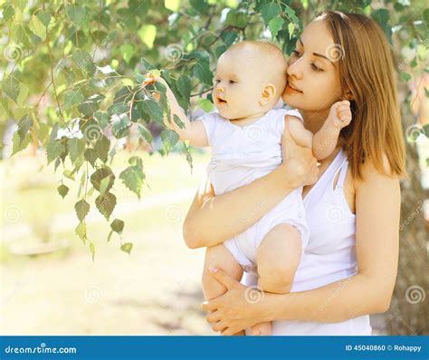 Portrait Baby And Mother Walking Stock Photo Image Of Family Baby