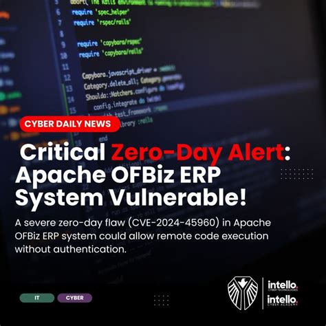 A New Zero Day Flaw In Apache Ofbiz Erp Intello Cyber Academy Posted On The Topic Linkedin