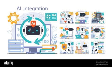 Ai Integration Set Artificial Intelligence And Human Synergy Neural
