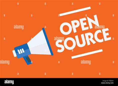 Word Writing Text Open Source Business Concept For Denoting Software