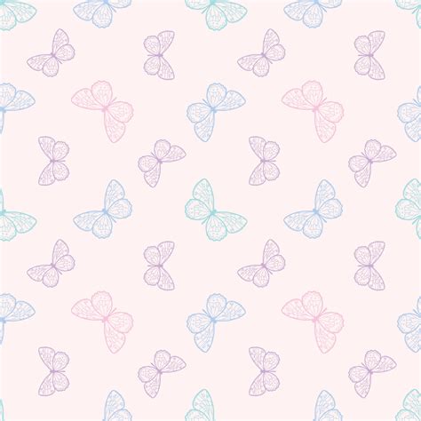 Vector Butterfly Cute Seamless Repeat Pattern Design Background