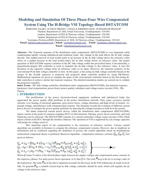 Indraneel Perfect Paper On Dstatcom Using Pq Theory