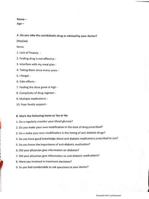 Adherence Questionnaire Pdf