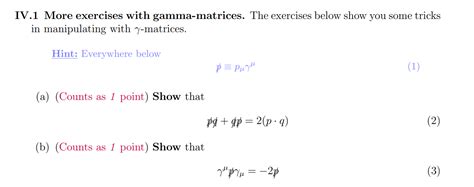 solved v 1 more exercises with gamma matrices the exercises