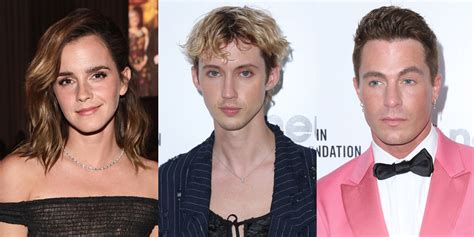Emma Watson Troye Sivan Colton Haynes More Attend Elton John AIDS Foundations Oscars Party