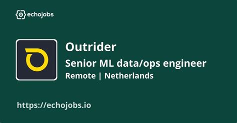 outrider is hiring senior ml data ops engineer remote netherlands