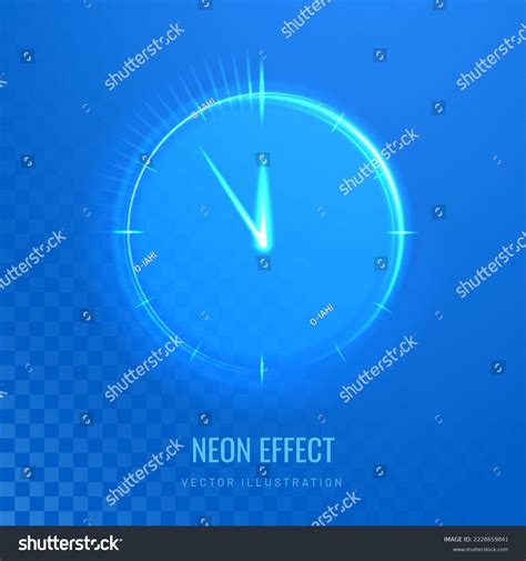 Clock Light Effect Digital Futuristic Style Stock Vector Royalty Free 2228659841 Shutterstock