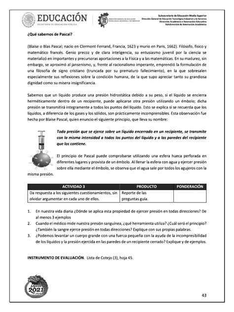 Principio De Pascal Pdf