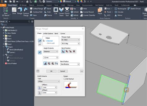 Edit Flange Command Autodesk Community