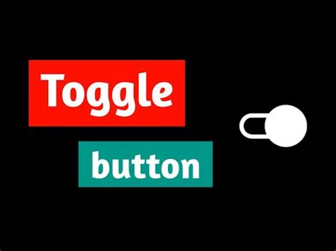 Create Toggle Button Using HTML And CSS YouTube