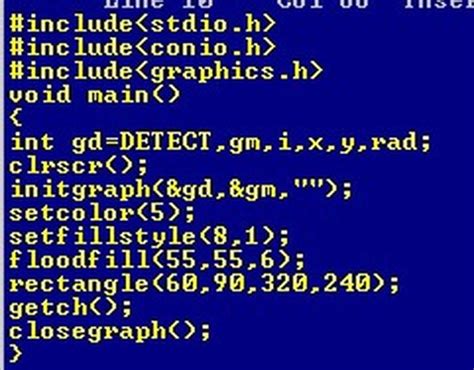 Drawing Symbols Lines Polygons Shapes In Color In C Using Graphics H Beginner Programming