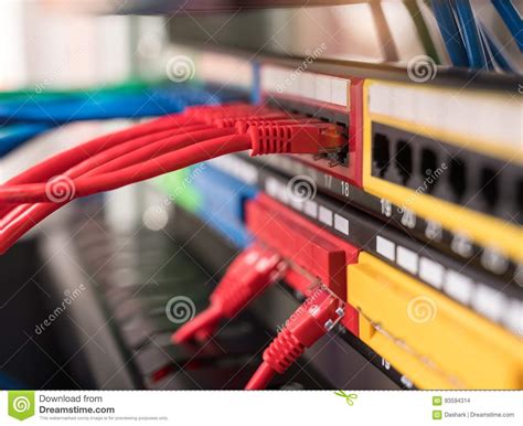 Network Switch And Ethernet Cables Stock Photo Image Of Ethernet Date