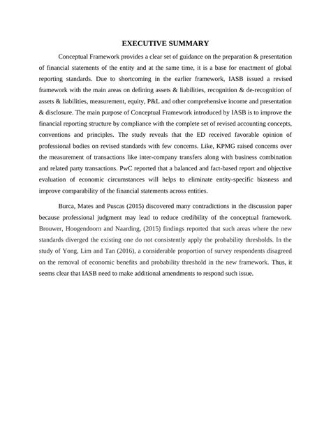 Dissertation Literature Review Of Iasb Conceptual Framework