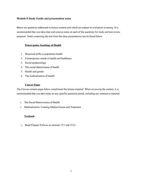 Module Study Guide And Presentation Notes It Is Recommended That You Take Clear And